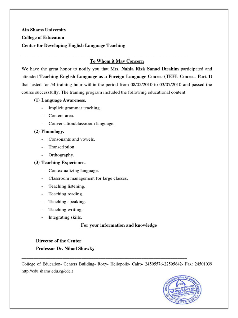 Education - TEFL Transcripts | PDF | English As A Second Or Foreign ...