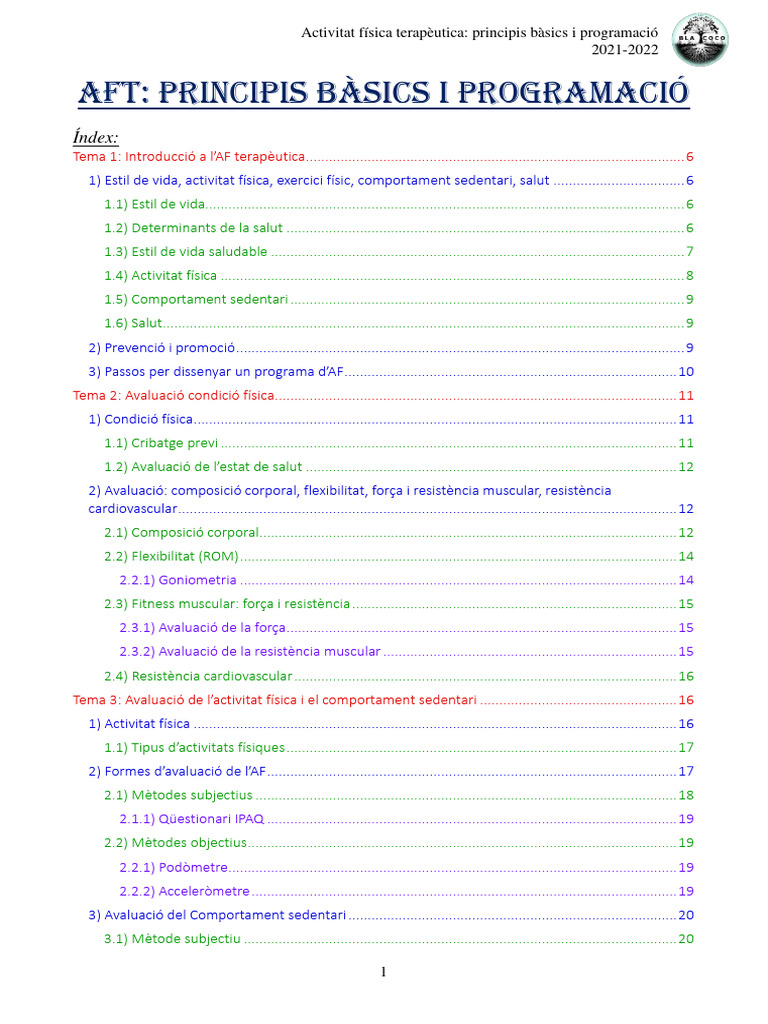 Apunts AFT BLACOCO | PDF