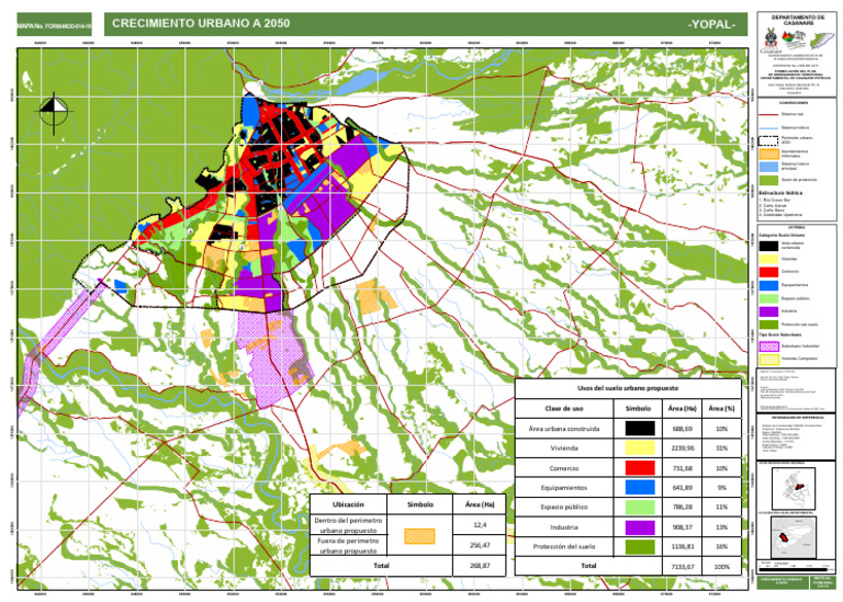 Mapa de Crecimiento Urbano de Yopal | PDF | Cartografía | Datos geográficos e información