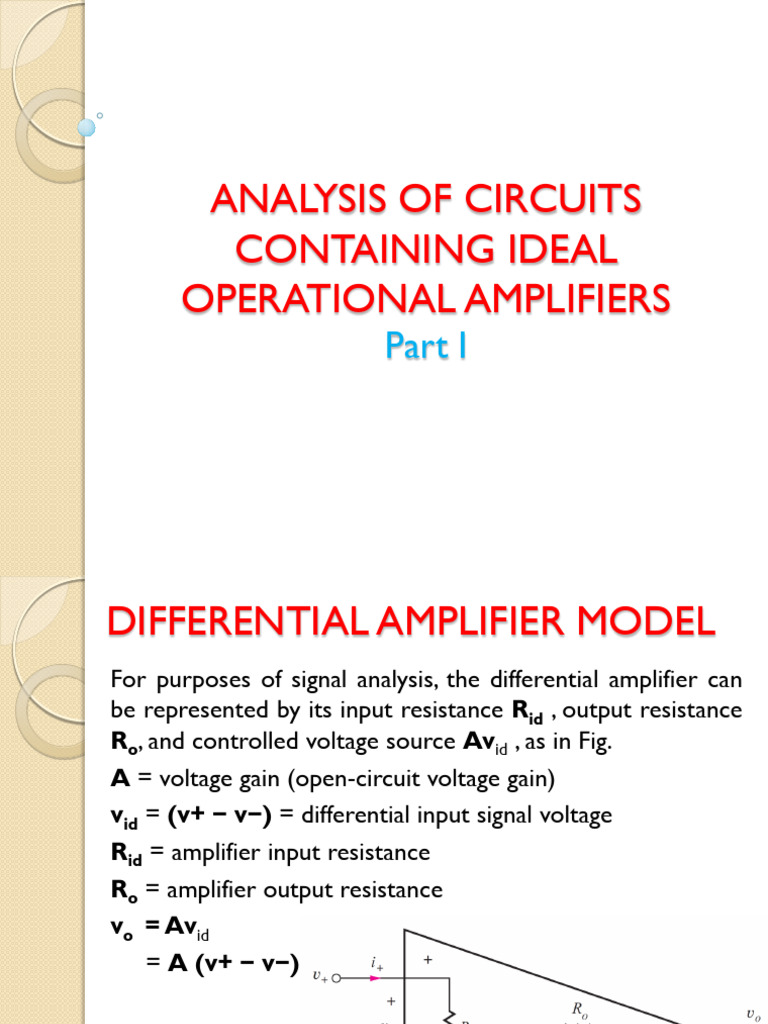 Ideal Op-Amp Circuit Analysis | PDF | Amplifier | Operational Amplifier