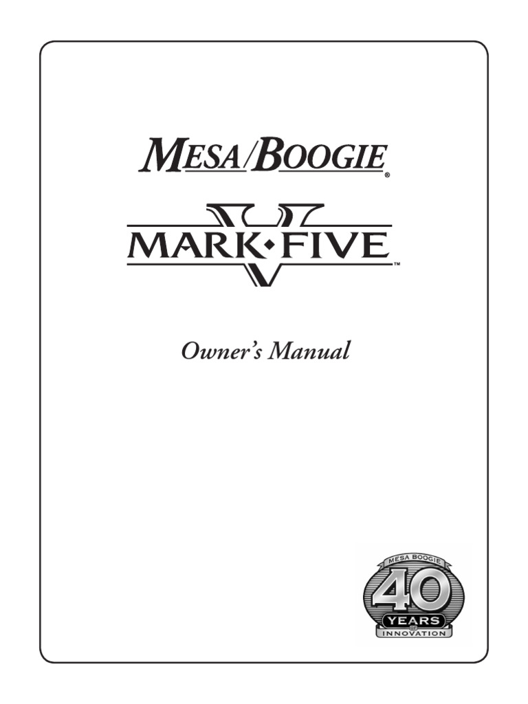 Mark V | PDF | Equalization (Audio) | Amplifier Mark V | PDF | Equalization (Audio) | Amplifier