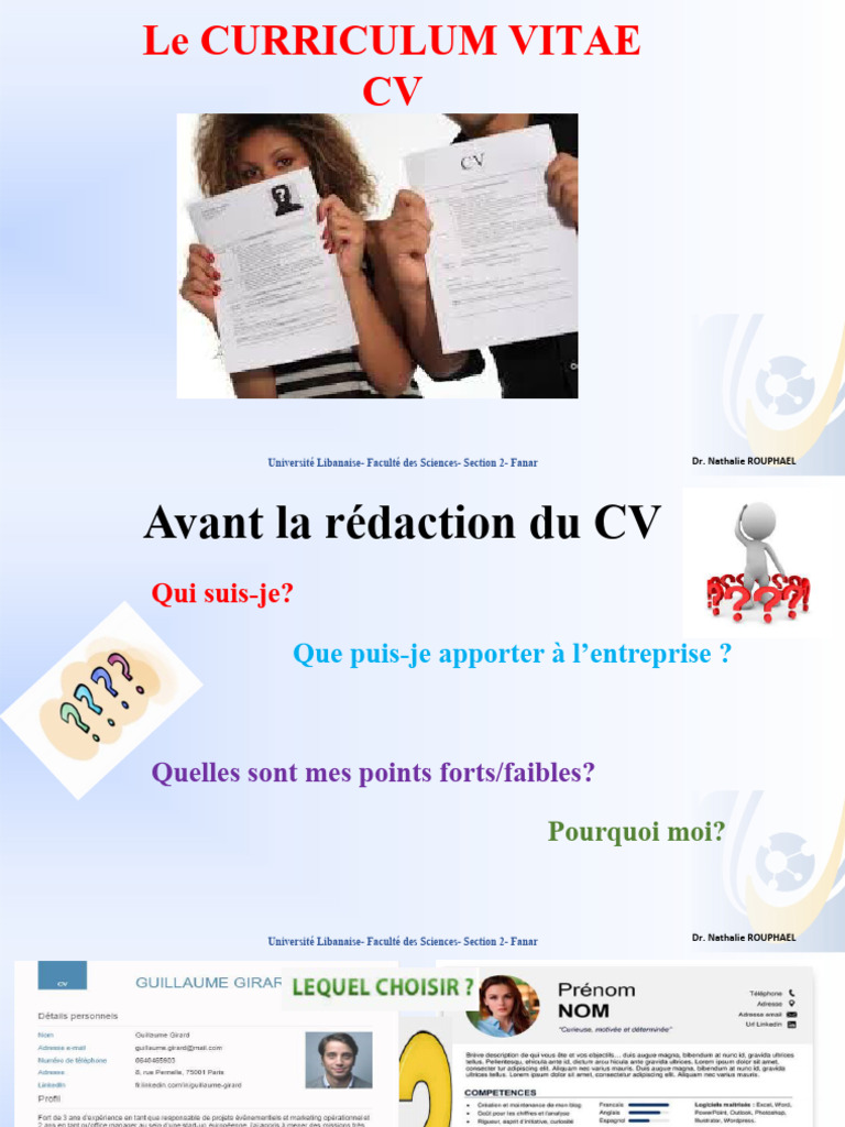 Technique Du CV | PDF