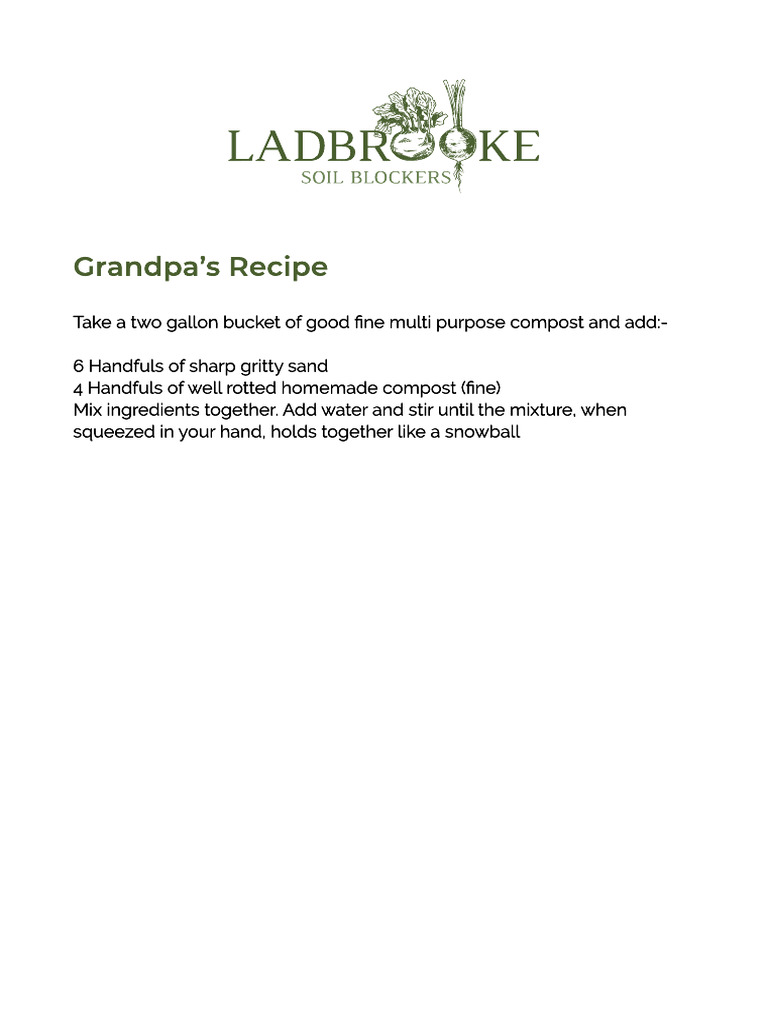 Grandpa S Recipe | PDF