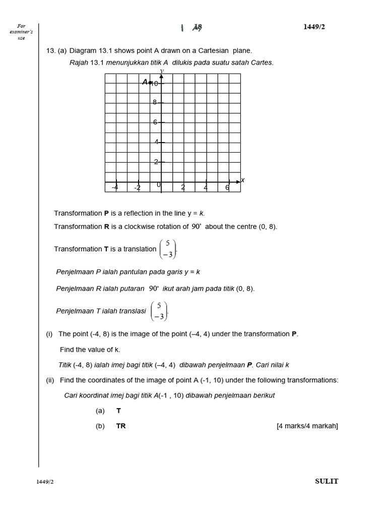 Latihan F5B5 Gabungan Transformasi | PDF