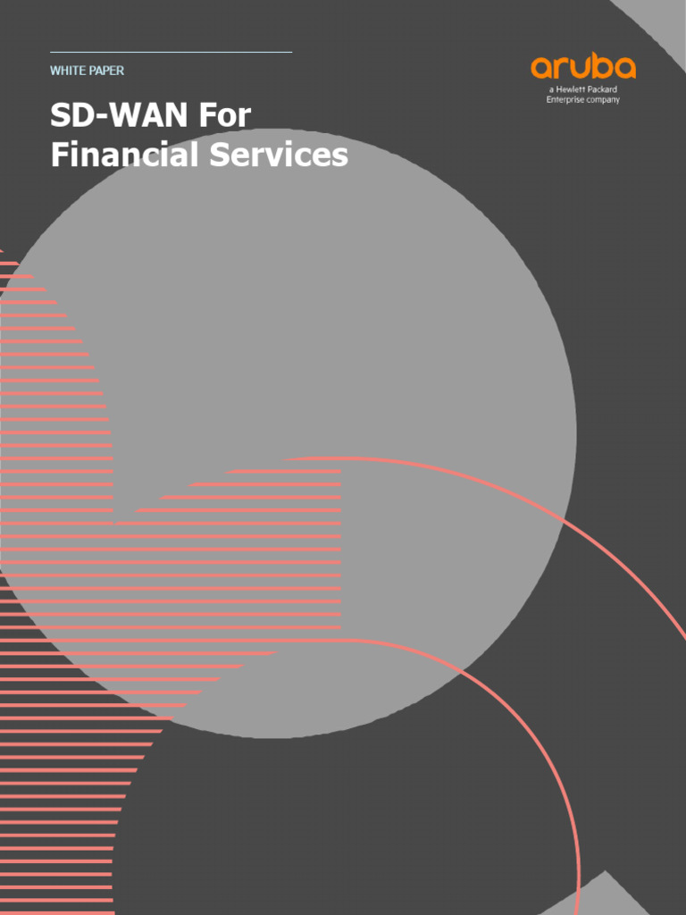 WP SD WAN For Financial Services | PDF | Cloud Computing | Computer Network