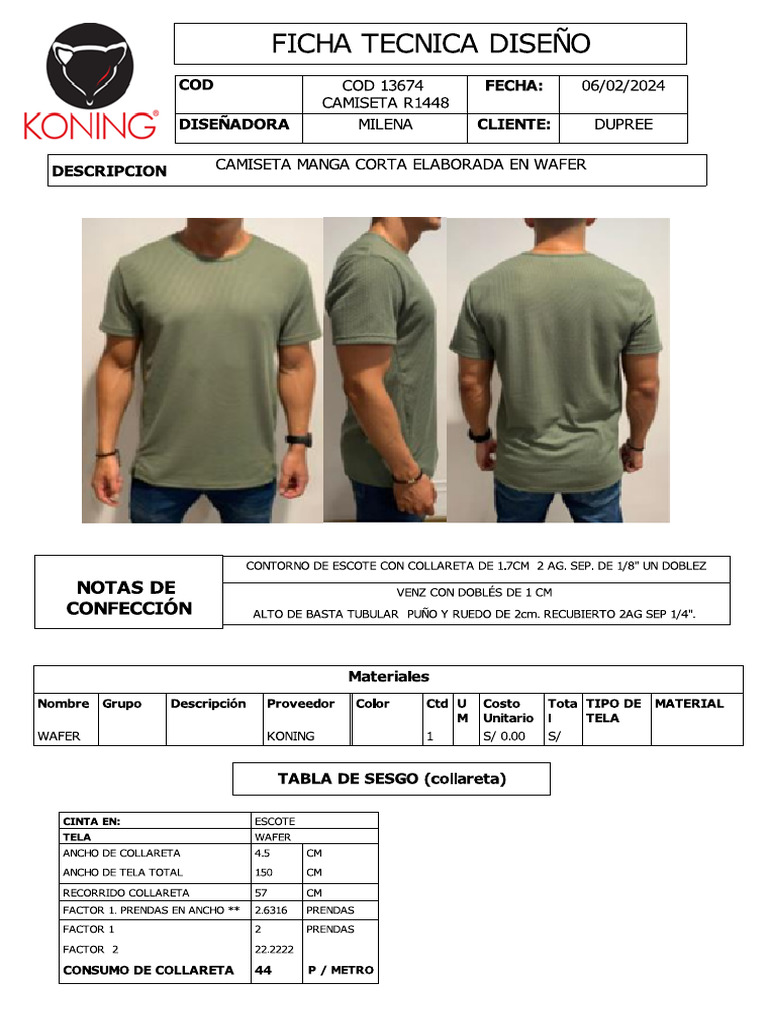 Camiseta R1448 Collareta | PDF