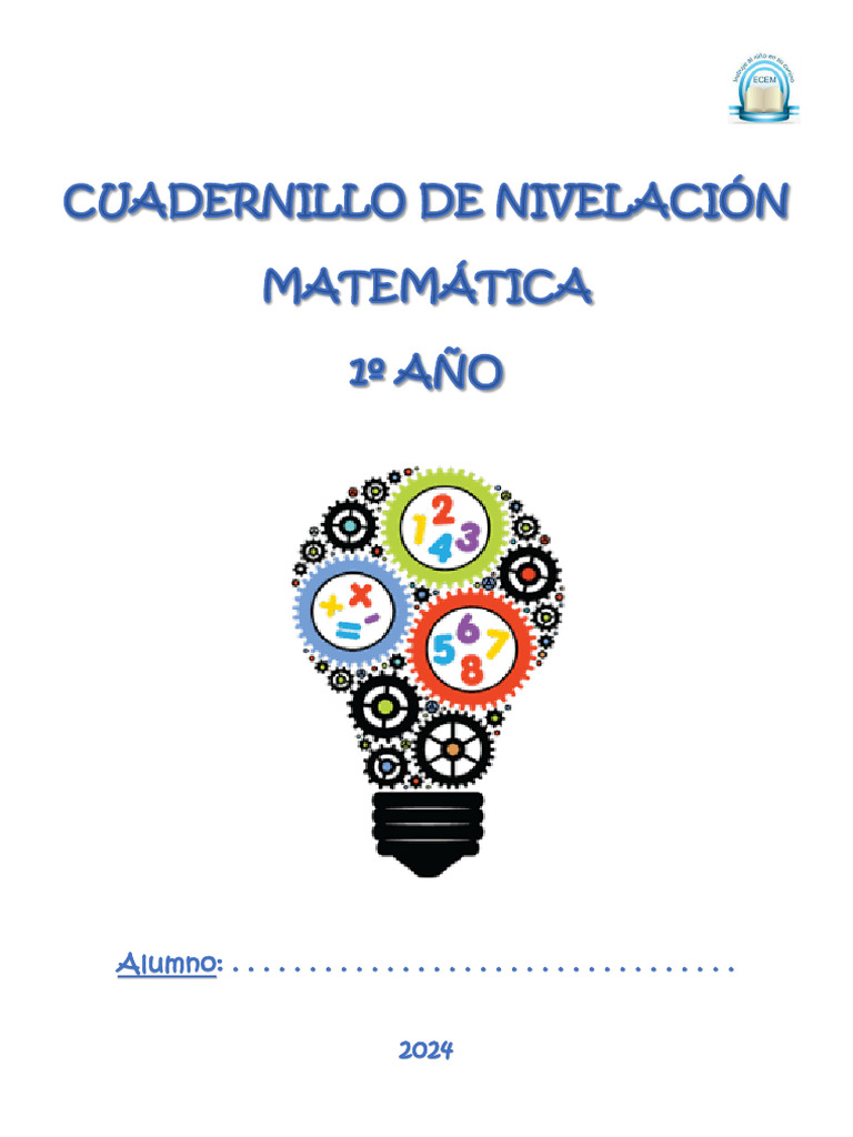 Cuadernillo MATEMÁTICA Ingreso 1er año 2024 | PDF | Notación Matemática | Matemáticas