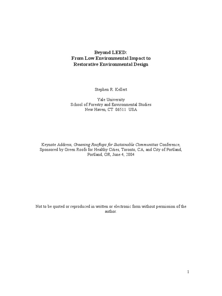 Restorative Environmental Design Insights | PDF | Sustainable Design ...