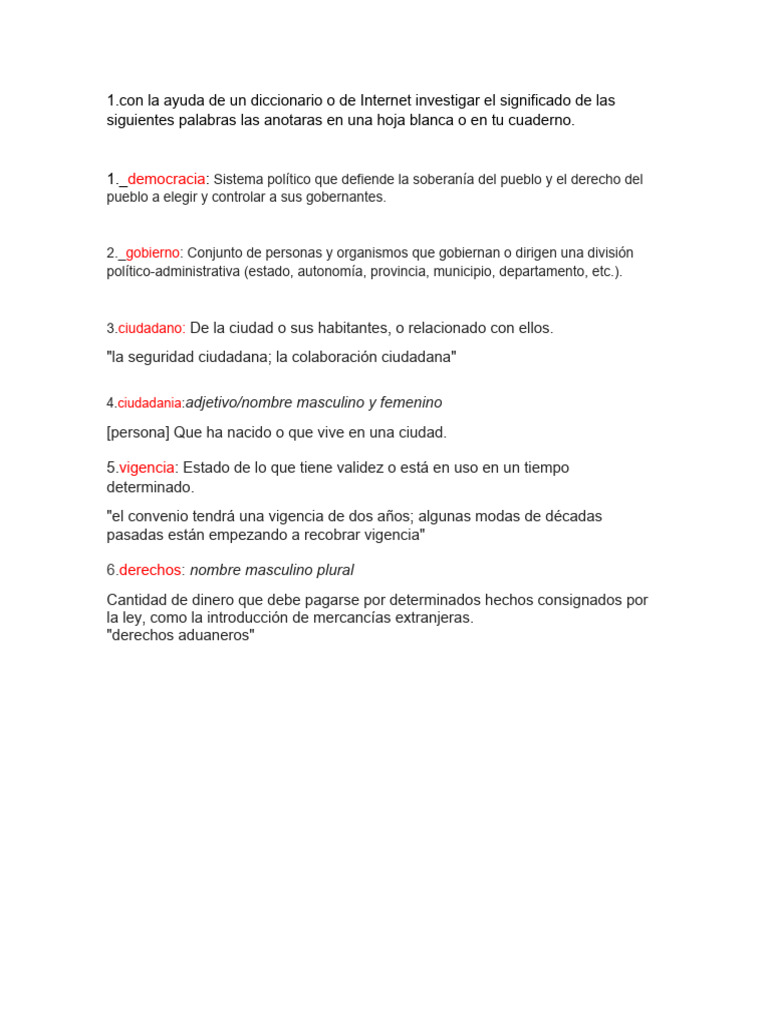 Definiciones Clave en Formación Cívica | PDF