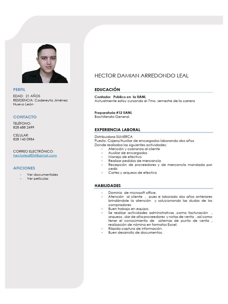 CV Hector Arredondo. | PDF | Derecho