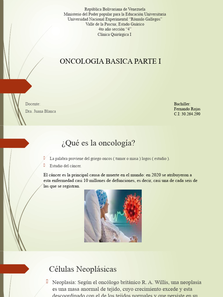Oncologia General | PDF | Cáncer | Neoplasias