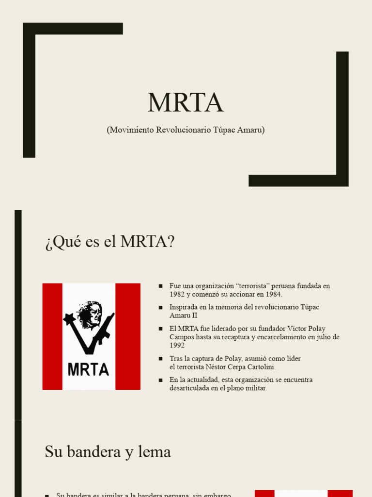 Historia del MRTA en Perú | PDF | Perú | Abusos de derechos humanos
