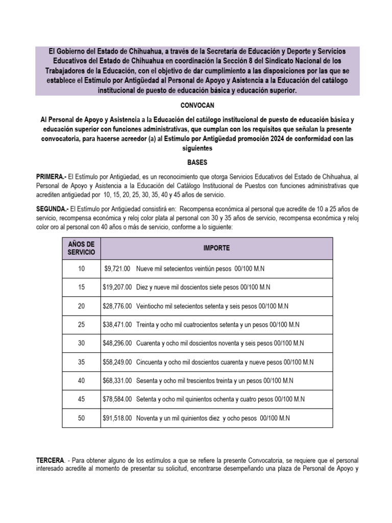 CONV PAAE 2024 Anexo-22-01-2024 | PDF