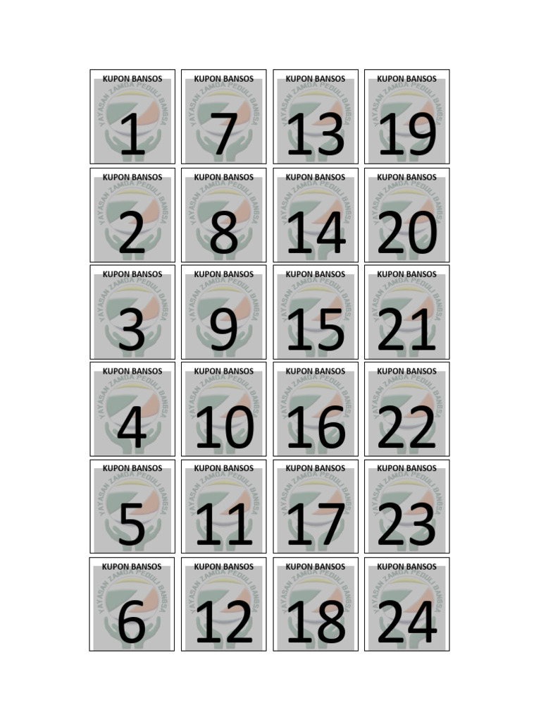 Listado de Kupón Bansos | PDF