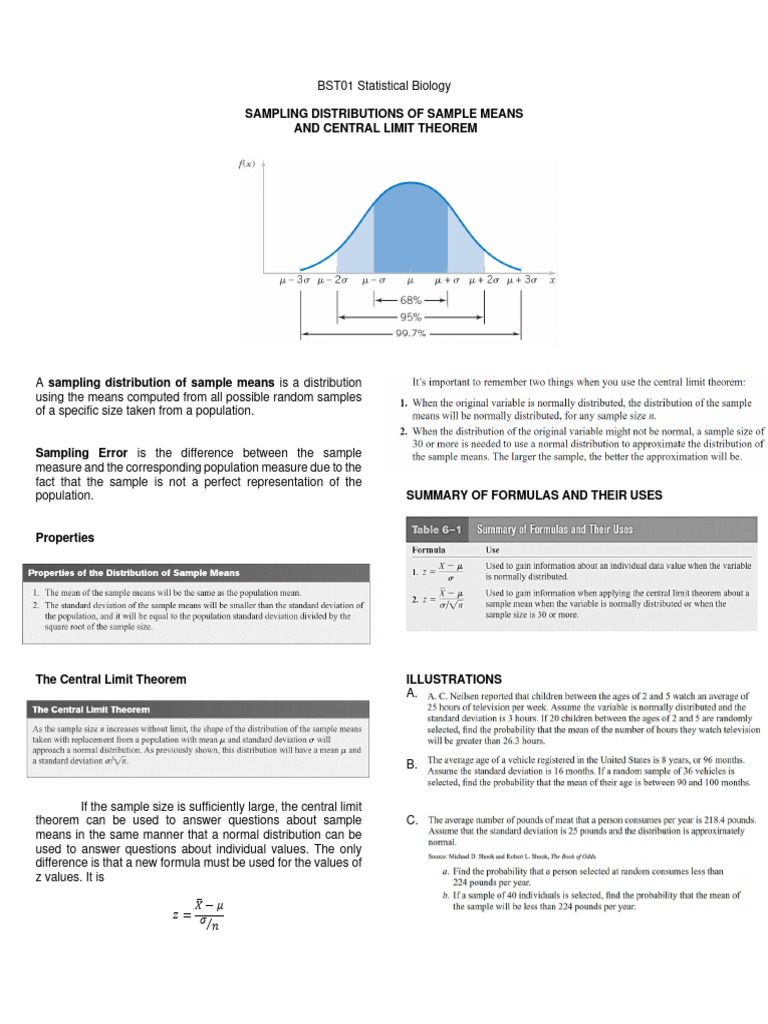 Central Limit Theorem | PDF | Science & Mathematics