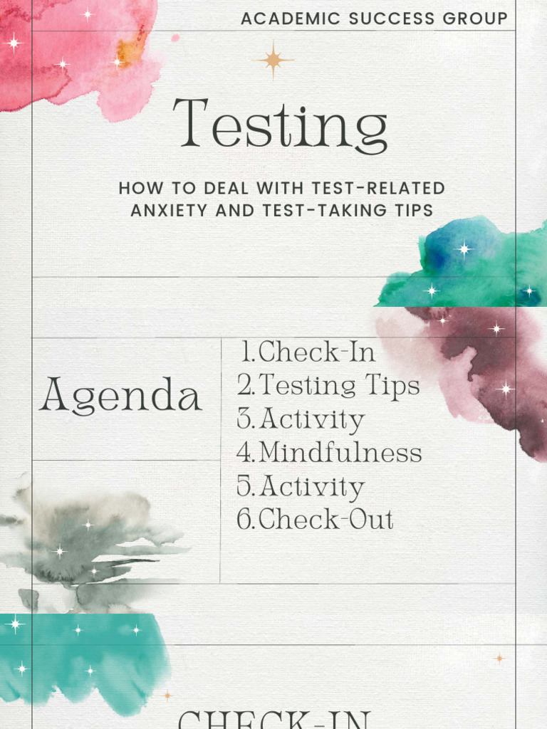 Test Anxiety Tips and Techniques | PDF | Breathing | Neuroscience