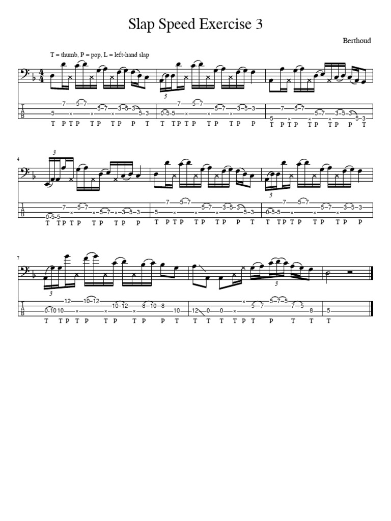 Slap Speed Exercise 3 | PDF