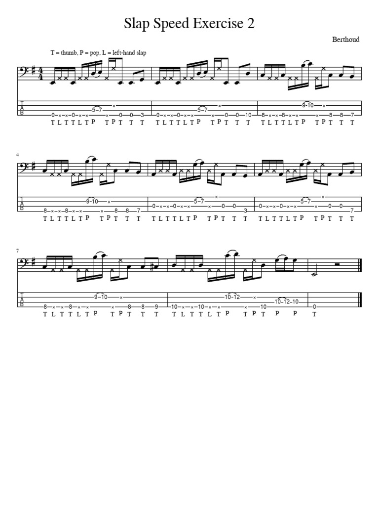 Slap Speed Exercise 2 | PDF