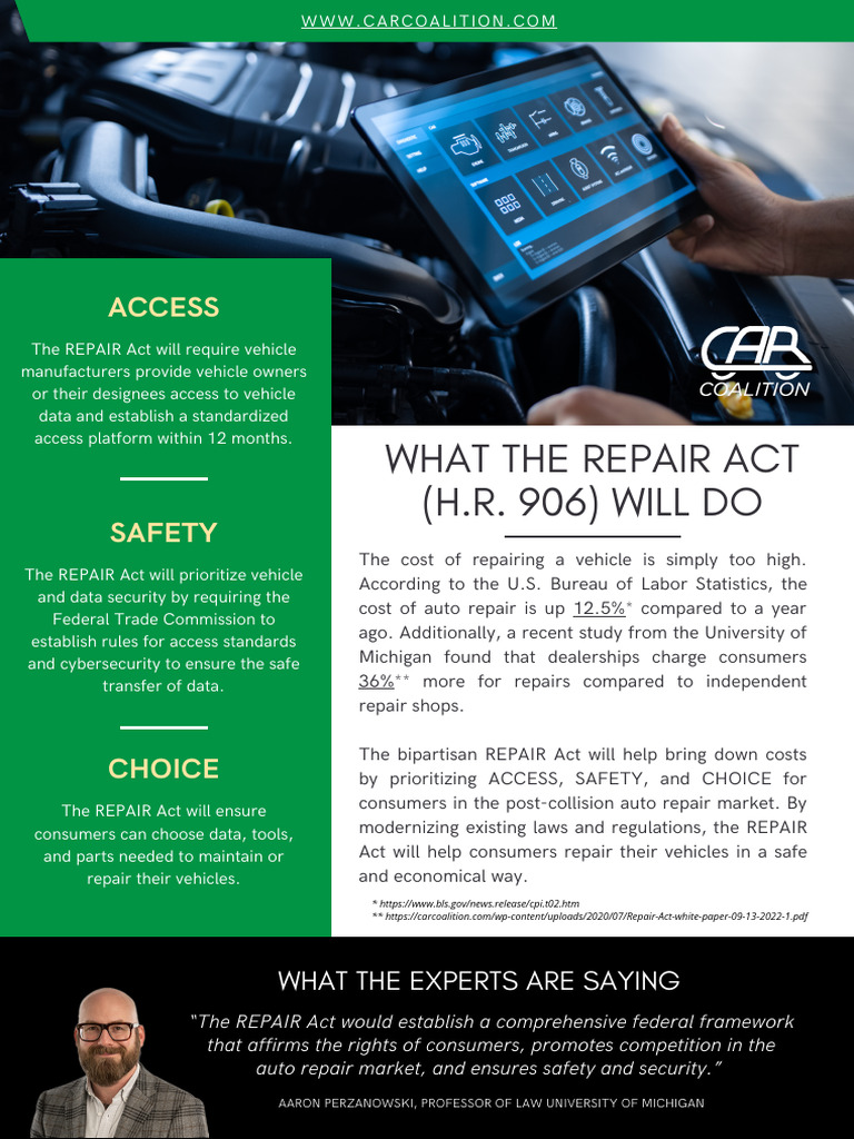 CAR REPAIR One Pager | Download Free PDF | National Highway Traffic ...