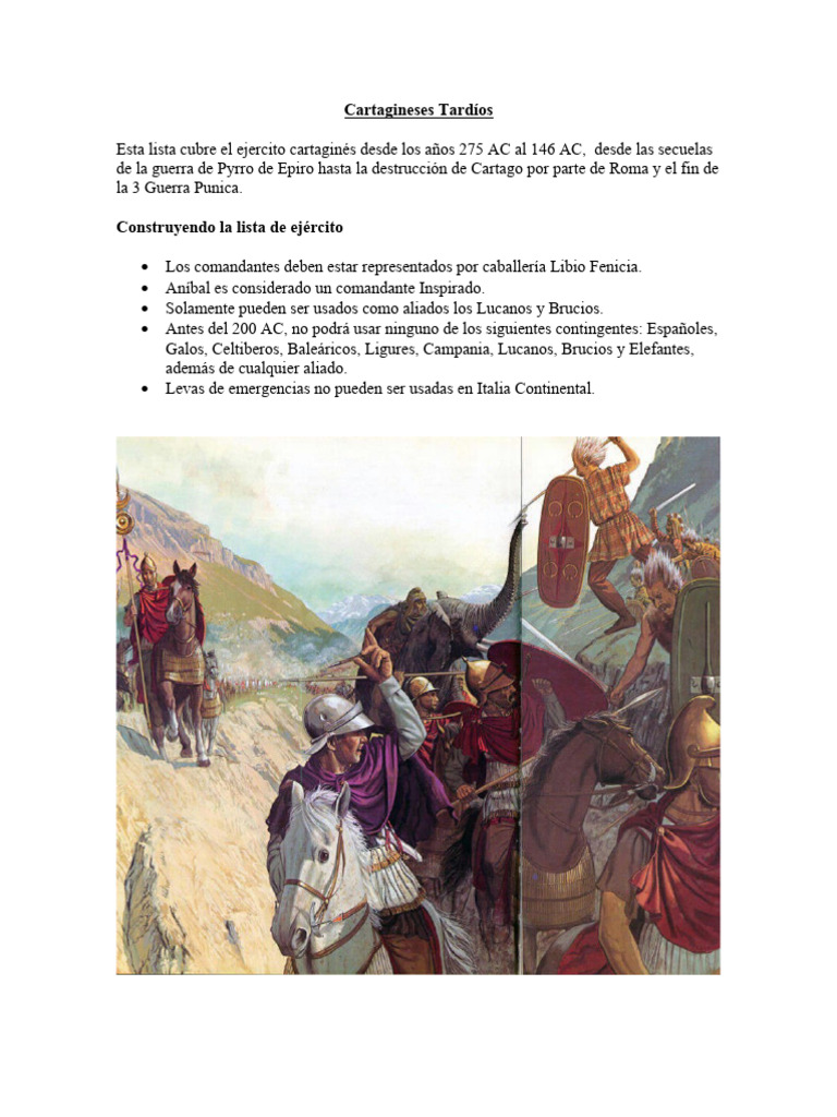 Cartagineses Tardíos | PDF | Caballería | Militar