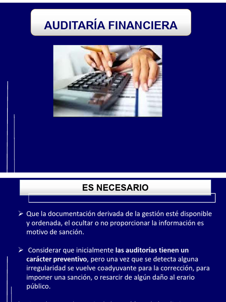 Auditoria Financiera Presentacion Pdf Contabilidad Auditoría