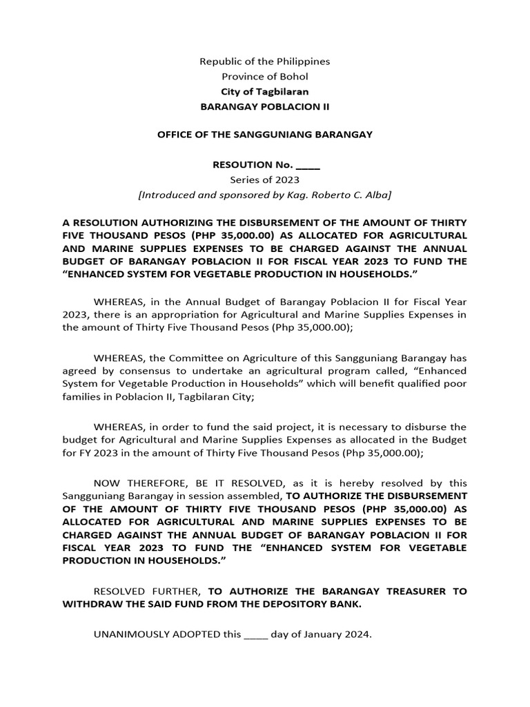 Proposed Resolution To Stop Imposition of Fees at Promenade | PDF