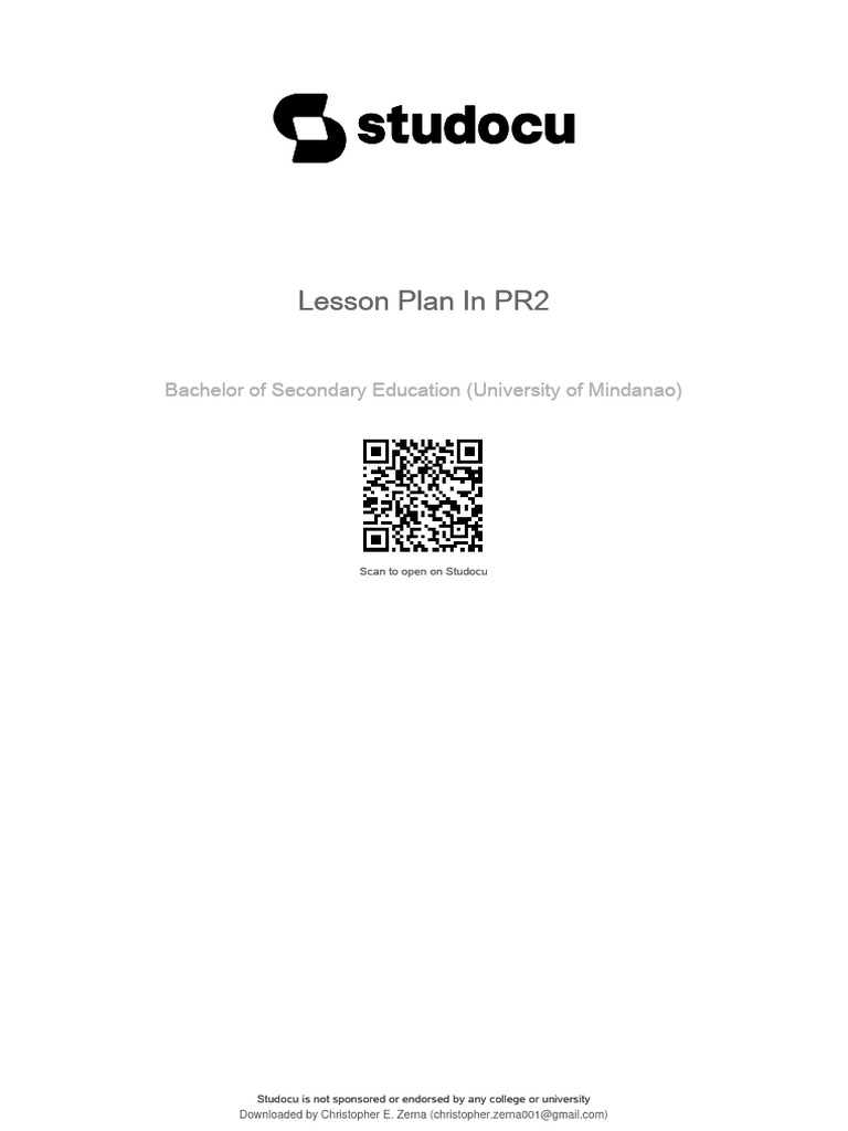 Lesson Plan in pr2 | PDF | Inquiry | Lesson Plan