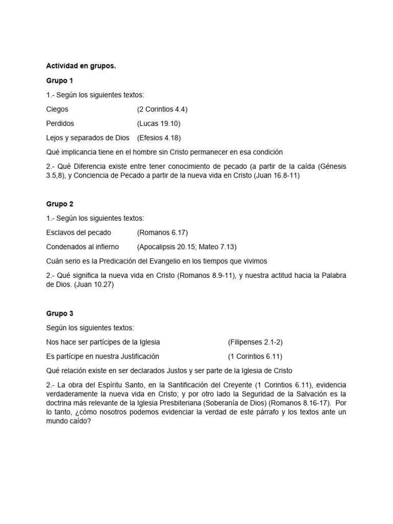 La obra del Espíritu Santo en la Vida del creyente | PDF