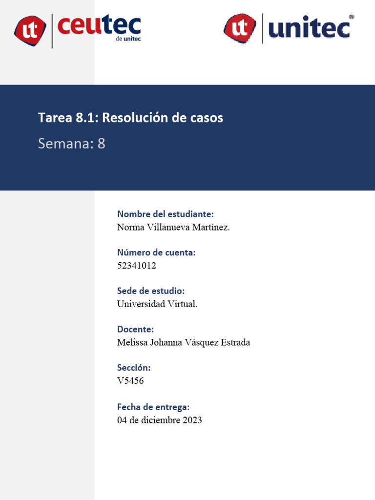 S8-Tarea 8.1 Resolución de Casos | PDF | Motivación | Motivacional S8-Tarea 8.1 Resolución de Casos | PDF | Motivación | Motivacional