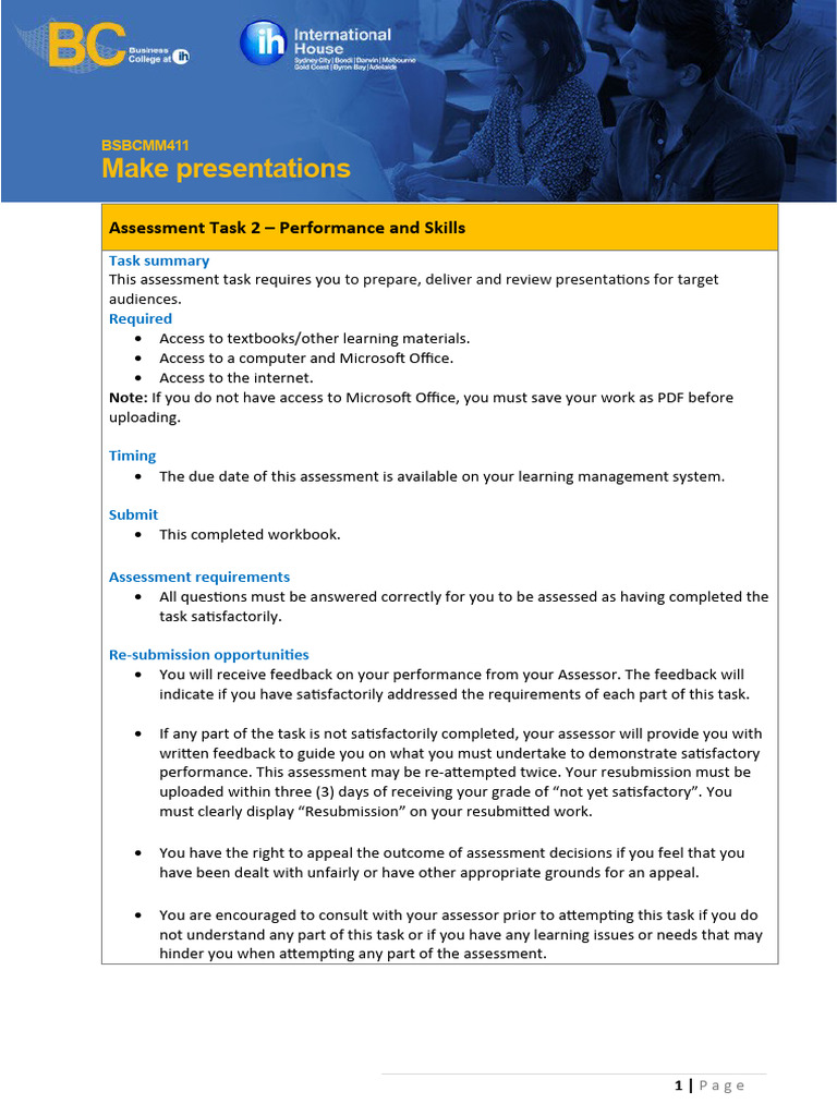 BSBCMM411 Assessment Task 2 - v3.4 | PDF | Cognition | Human Communication