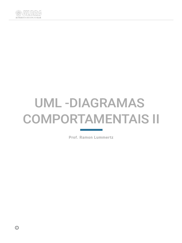 UML: Diagramas de Sequência e Atividades | PDF | Linguagem de modelagem unificada (UML ...