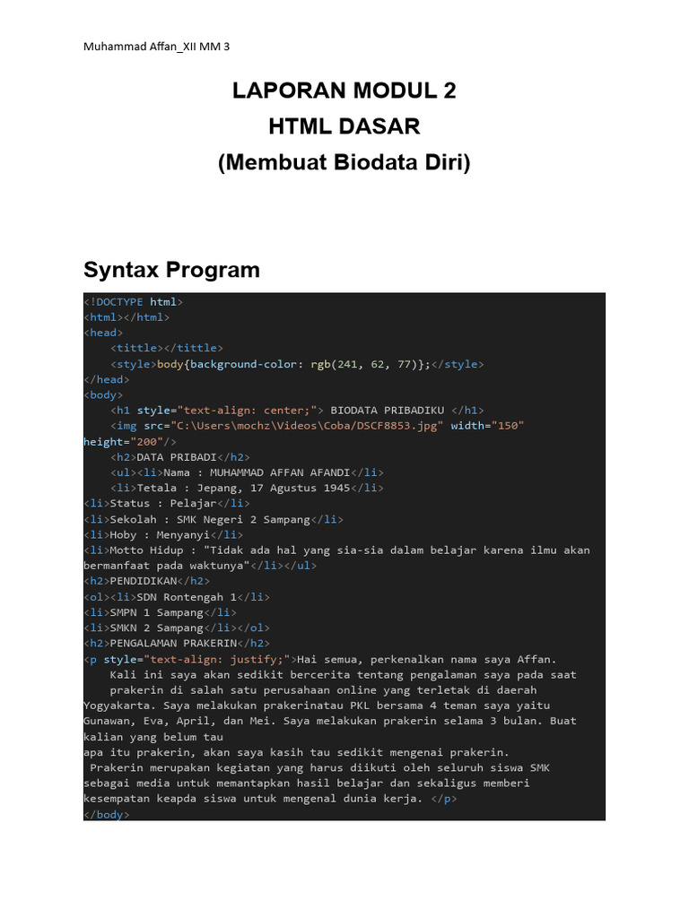 Laporan Modul 2 | PDF