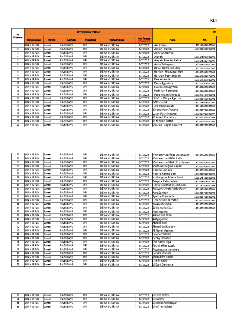 Form Offline Skrining Merokok Anak Sekolah 2023 | PDF