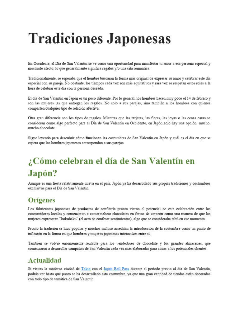 Tradiciones Japonesas | PDF