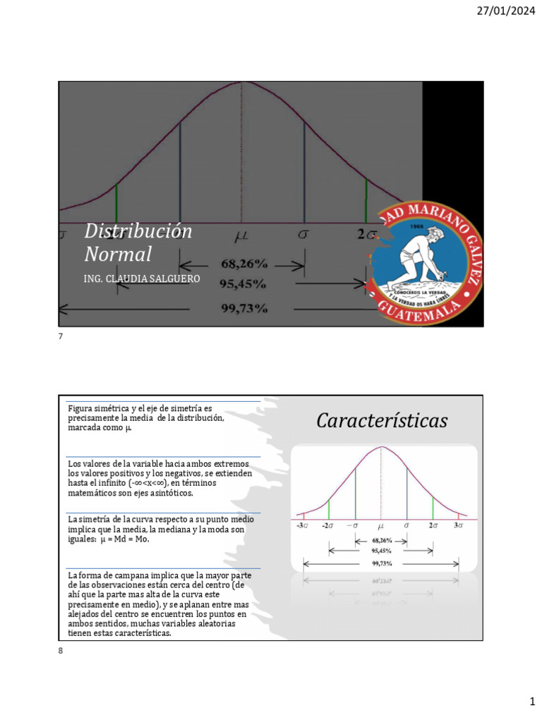 Distribución Normal | PDF | Distribución normal | Desviación Estándar