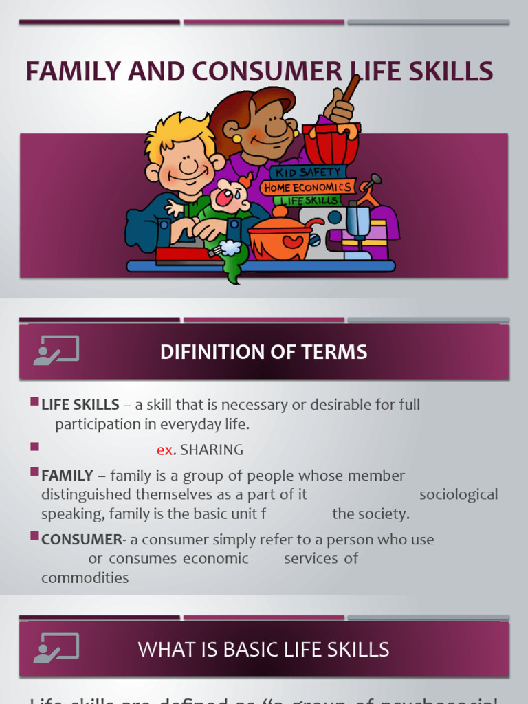 Family and Consumer Life Skills Overview | PDF | Self Esteem | Life Skills