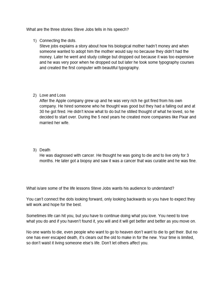 Steve Jobs How To Live Before You Die | PDF