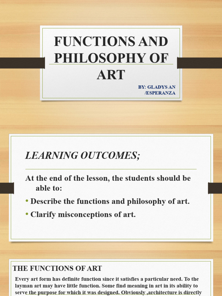 Functions and Philosophy of Art | PDF | Representation (Arts) | Aesthetics