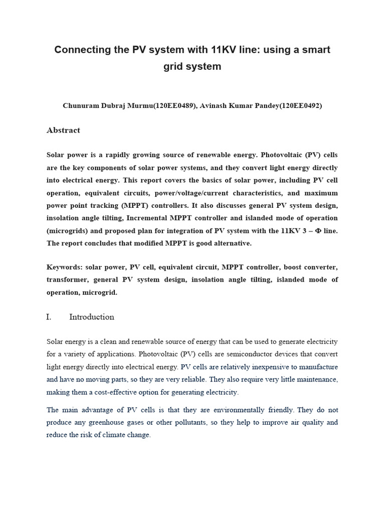 RP Report New Third | PDF | Photovoltaic System | Photovoltaics