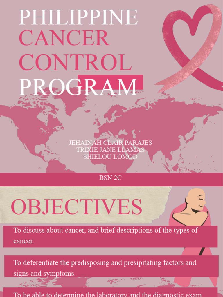 Philippine Cancer Control Program- Llamas, Lomod, Parajes | PDF ...