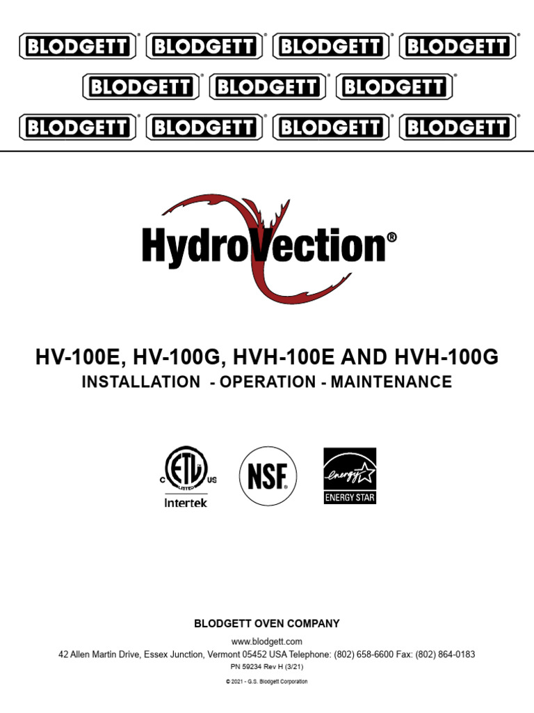 BL HV 100E HV 100G HVH 100E HVH 100G - Iom. | PDF | Materials ...