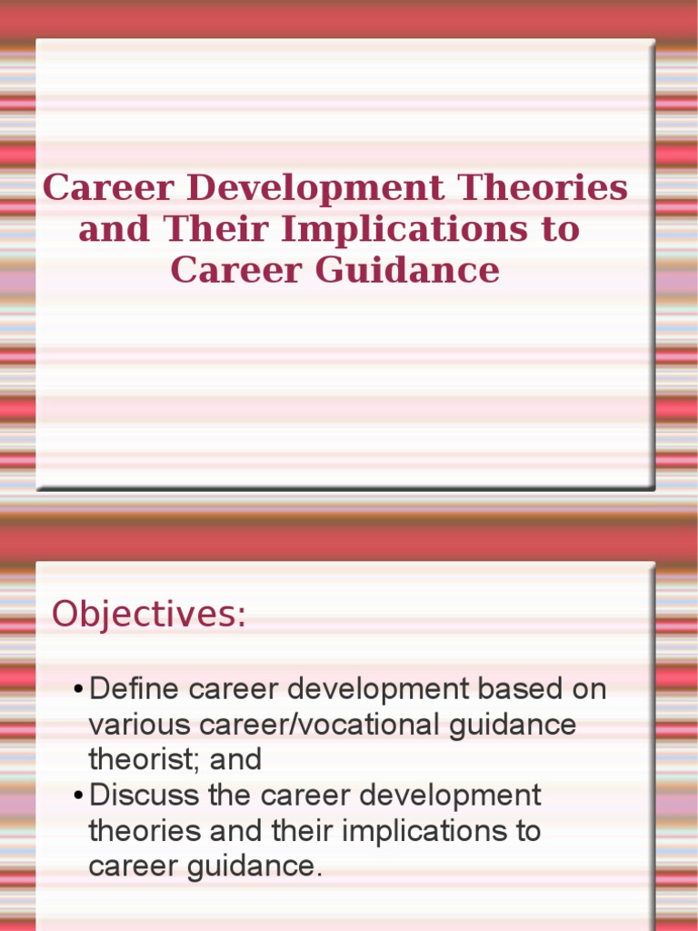 Career Development Theories Guide Career Guidance | PDF | Self Efficacy | Emergence