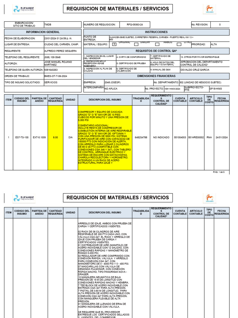 RFQ-09363-24 ENE TMDB OT06 - Inc 01 Comp y 02 Rack | PDF | Business