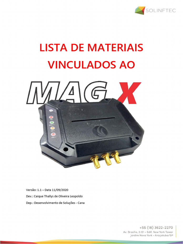 Manual MAG X - Lista de Materias e KITs | PDF | Tecnologia móvel ...