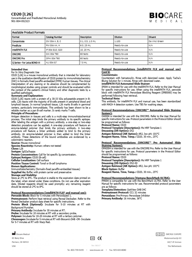CD 20 | PDF | Immunohistochemistry | Antibody