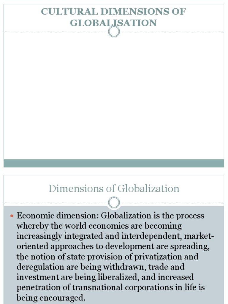 Cultural Dimensions of Global Is at Ion | PDF | Globalization | Innovation