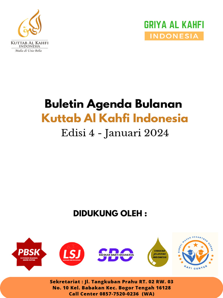 Edisi 4 Januari Untuk Internal KAFI - Buletin Kegiatan Bulanan KAFI | PDF