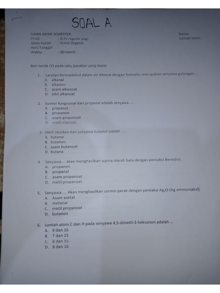 Latihan Soal KIMOR | PDF