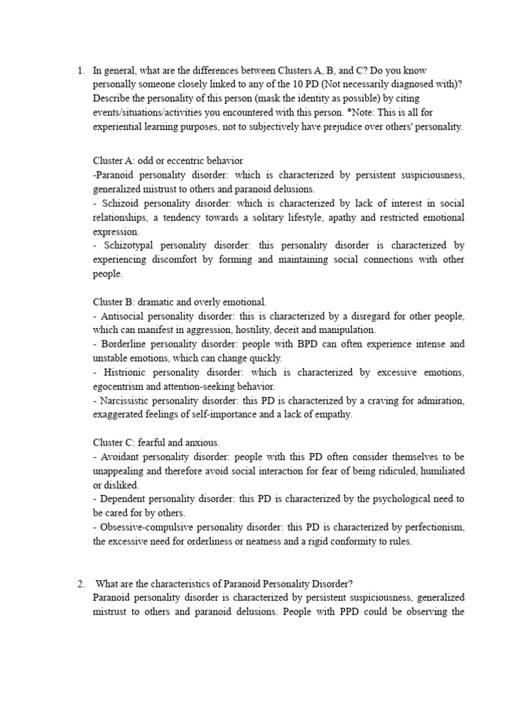 PSYCHE | PDF | Personality Disorder | Mental Disorder