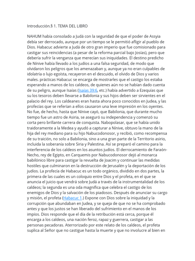 Habacuc Comentario Del Pulpito | PDF | Jeremías | Salmos